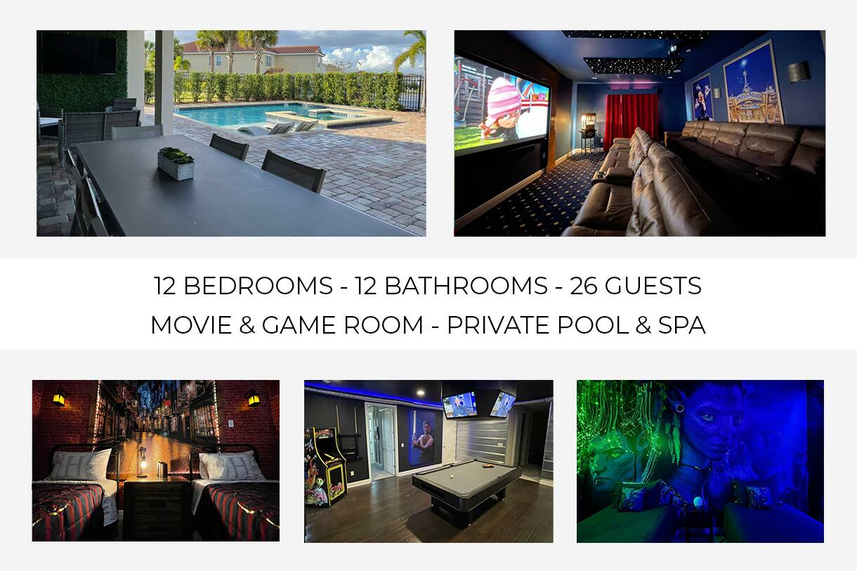 AMAZING 12-Bed Mansion w/ Pool-up to 26 ppl 7695 - Onli Vacation Homes